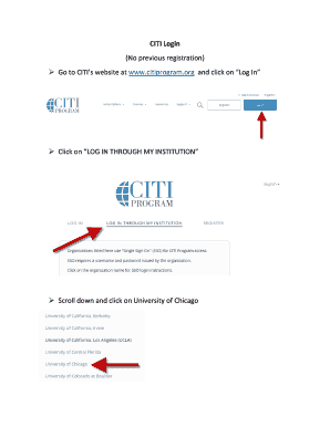 Fillable Online CITI Login Fax Email Print - pdfFiller