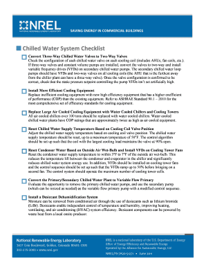 Fillable Online Chilled Water System Checklist Fax Email Print - pdfFiller