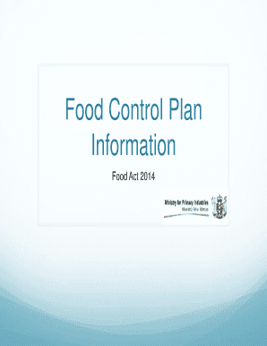 Fillable Online What is a Food Control Plan Fax Email Print - pdfFiller