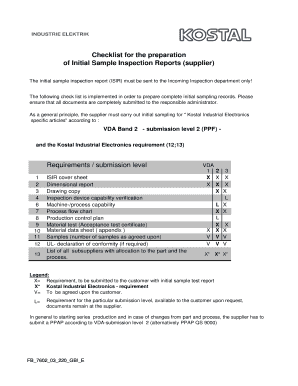 Fillable Online of Initial Sample Inspection Reports (supplier) Fax ...