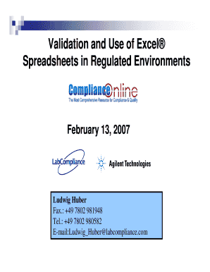 Fillable Online Validation and Use of Excel Fax Email Print - pdfFiller