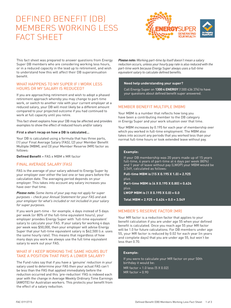 Fillable Online DEFINED BENEFIT (DB) Fax Email Print - pdfFiller