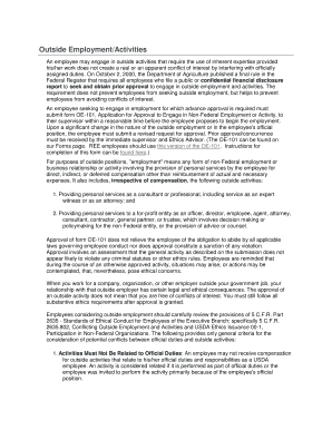 Fillable Online Outside Employment/Activities Fax Email Print - pdfFiller