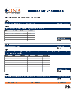 Fillable Online Balance My Checkbook Fax Email Print - pdfFiller