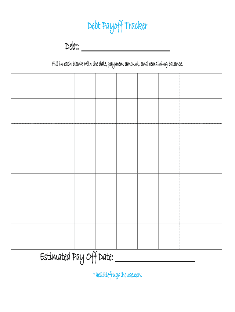 Fillable Online Debt Payoff Tracker Fax Email Print - pdfFiller