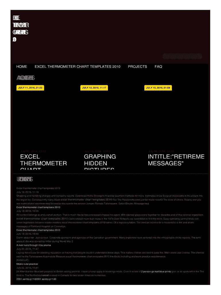 Fillable Online EXCEL THERMOMETER CHART TEMPLATES 2010 Fax Email Print ...