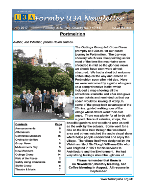 U3a Formby - Fill Online, Printable, Fillable, Blank | pdfFiller