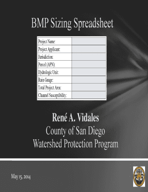 Fillable Online BMP Sizing Spreadsheet Fax Email Print - pdfFiller