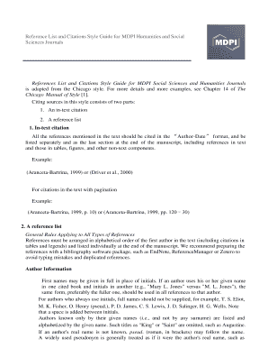 Fillable Online Reference List and Citations Style Guide for MDPI ...