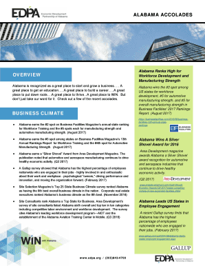 Fillable Online ALABAMA ACCOLADES Fax Email Print - pdfFiller