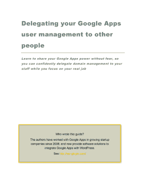 Fillable Online Delegating your Google Apps Fax Email Print - pdfFiller
