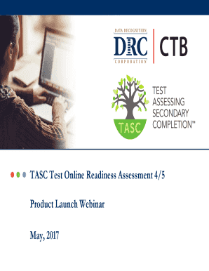 Fillable Online TASC Test Online Readiness Assessment 4/5 Fax Email ...