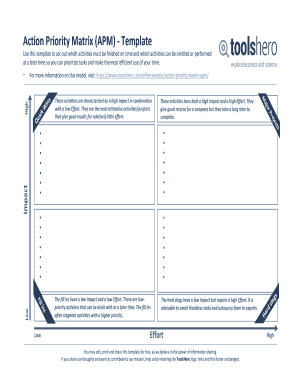 Fillable Online ActionPriorityMatrix(APM)-Template Fax Email Print ...