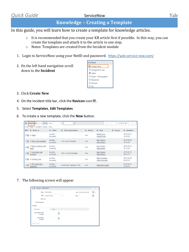 Fillable Online Knowledge Creating a Template Fax Email Print - pdfFiller