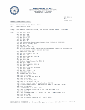 Fillable Online MARINE CORPS ORDER 1000 Fax Email Print - pdfFiller