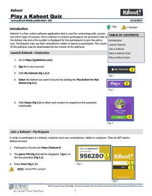 Kahootplay - Fill Online, Printable, Fillable, Blank | pdfFiller