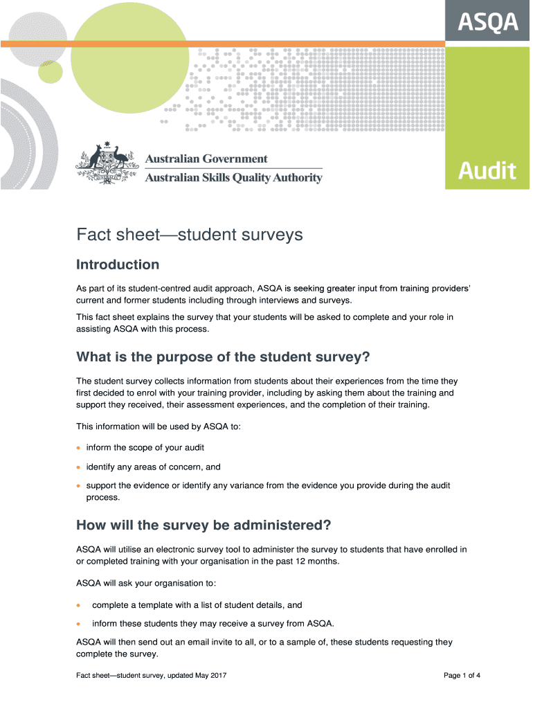 Fillable Online Fact sheetstudent surveys Fax Email Print - pdfFiller