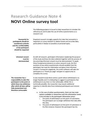 Fillable Online Research Guidance Note 4 Fax Email Print - pdfFiller