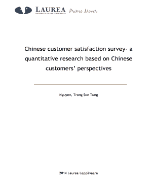 Fillable Online Chinese customer satisfaction survey- a Fax Email Print ...
