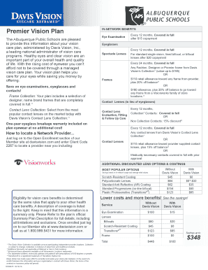 Fillable Online Premier Vision Plan Fax Email Print - pdfFiller