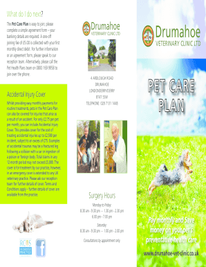 Fillable Online The Pet Care Plan is easy to join; please Fax Email ...