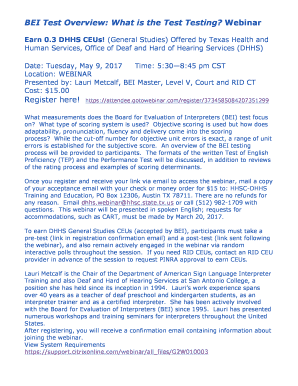 Fillable Online BEI Test Overview: What is the Test Testing Fax Email ...