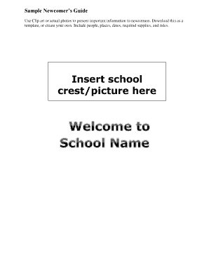 Fillable Online Sample Newcomers Guide Fax Email Print - pdfFiller