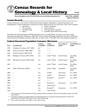 Fillable Online Census Records for Fax Email Print - pdfFiller
