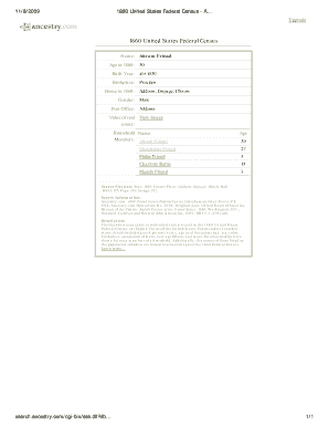 Fillable Online 1860 United States Federal Census - A Fax Email Print ...