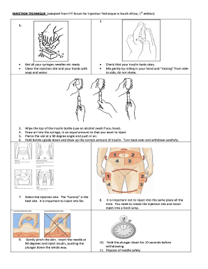 Fillable Online INJECTION TECHNIQUE (adapted from FIT forum for ...