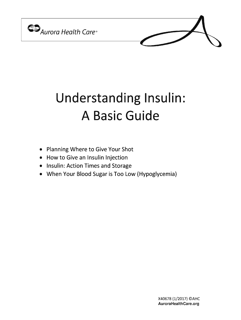 Fillable Online Understanding Insulin: Fax Email Print - pdfFiller