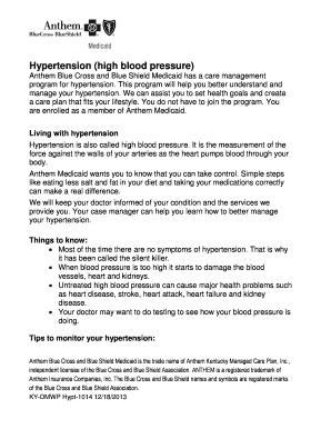 Fillable Online program for hypertension Fax Email Print - pdfFiller