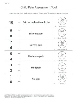 Fillable Online Child Pain Assessment Tool Fax Email Print - pdfFiller