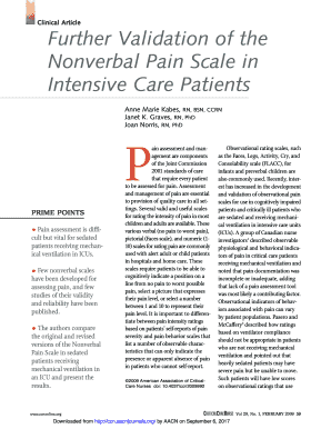 Fillable Online Nonverbal Pain Scale in Fax Email Print - pdfFiller