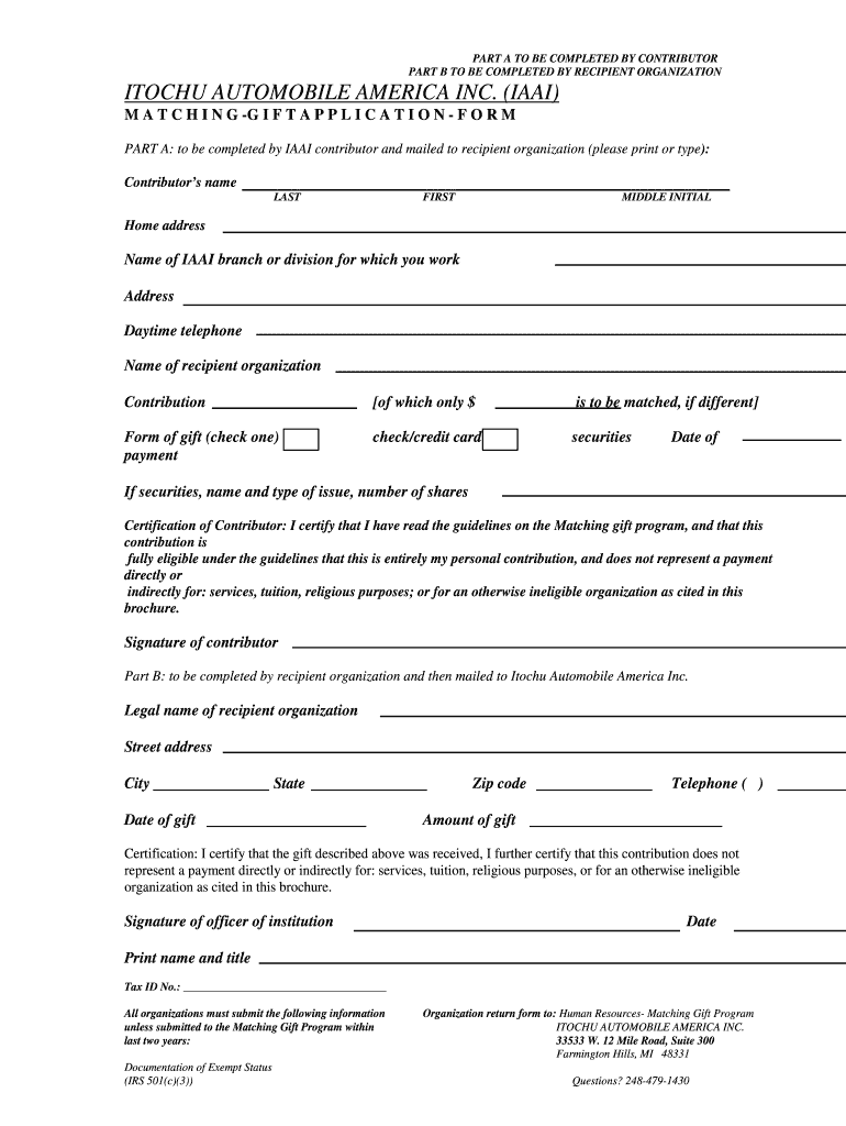 Fillable Online PART A TO BE COMPLETED BY CONTRIBUTOR Fax Email Print - pdfFiller