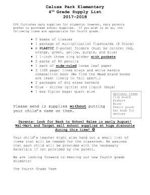 Fillable Online Calusa Park Elementary Fax Email Print - pdfFiller