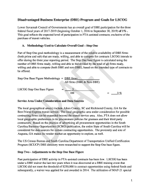 Fillable Online Disadvantaged Business Enterprise (DBE) Program and ...