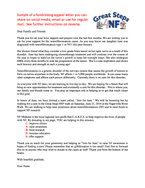 Fillable Online Sample of a fundraising appeal letter you can Fax Email ...