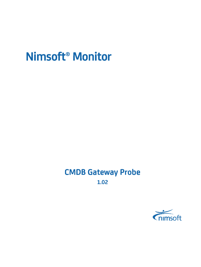 Fillable Online CMDB Gateway Probe Fax Email Print - pdfFiller
