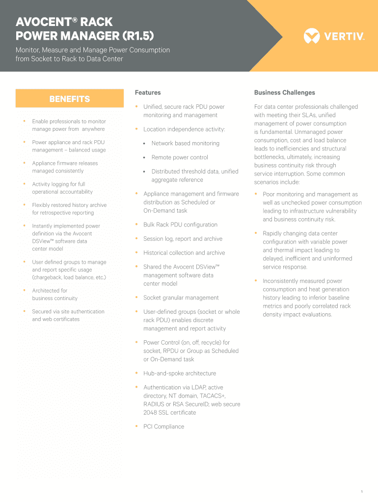 Fillable Online AVOCENT RACK Fax Email Print - pdfFiller