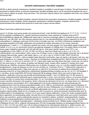 Fillable Online network maintenance checklist template Fax Email Print ...