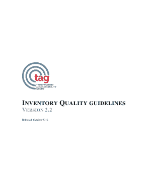 Fillable Online INVENTORY QUALITY GUIDELINES Fax Email Print - pdfFiller