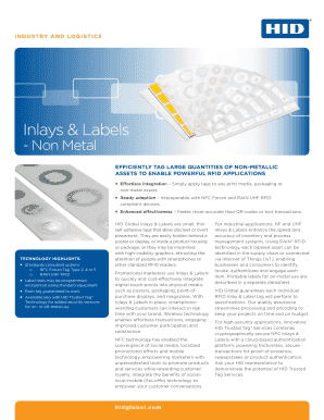Fillable Online Inlays & Labels Fax Email Print - pdfFiller