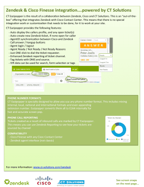 Fillable Online Zendesk&CiscoFinesseintegra2on Fax Email Print - pdfFiller