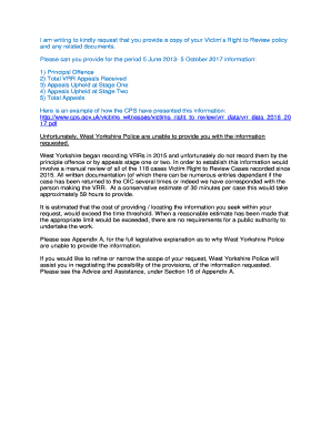 Fillable Online I am writing to kindly request that you provide a copy ...