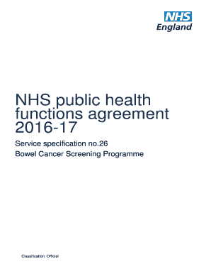 Fillable Online 26 NHS bowel cancer screening programme Fax Email Print - pdfFiller