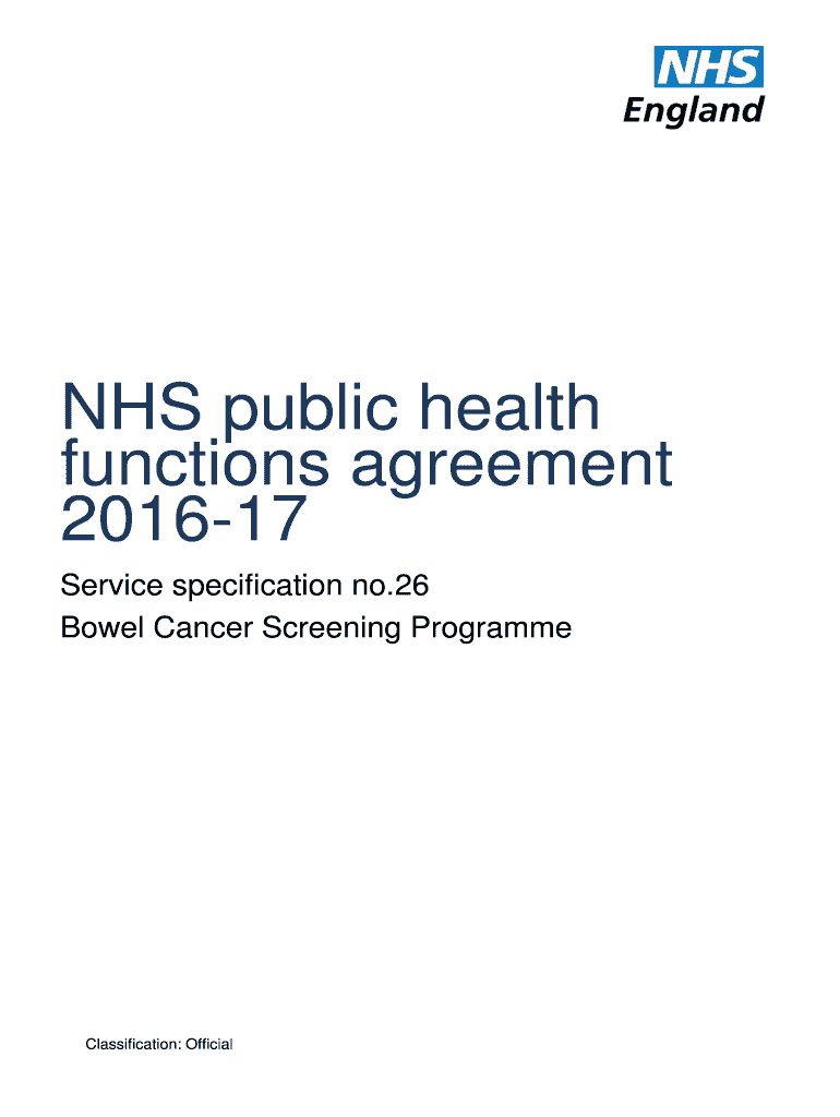 Fillable Online 26 NHS bowel cancer screening programme Fax Email Print - pdfFiller