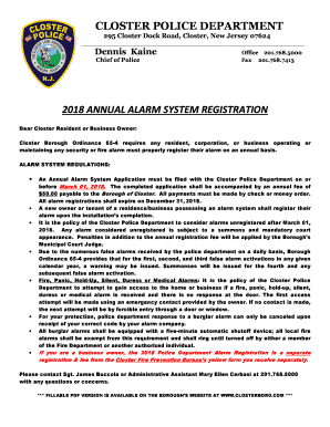 Fillable Online CLOSTER POLICE DEPARTMENT Fax Email Print - pdfFiller