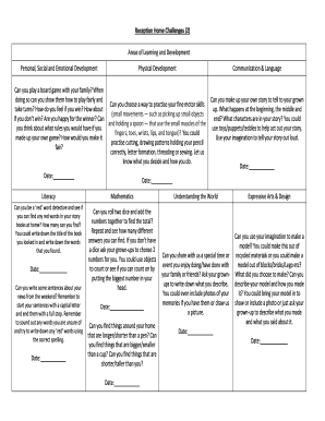Fillable Online Reception Home Challenges (2) Fax Email Print - pdfFiller