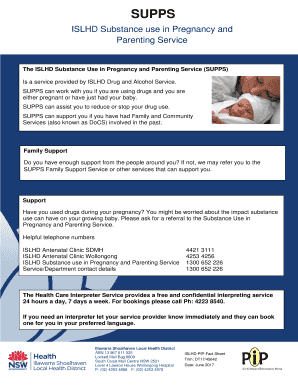 Fillable Online ISLHD Substance use in Pregnancy and Fax Email Print ...